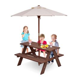 EBUY Kindersitzgruppe Garten-Kindermöbel-Set mit Sonnenschirm