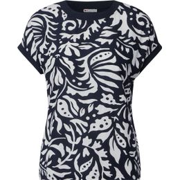 Street One T-Shirt, Allover-Print, für Damen, blau, 36