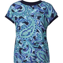 Street One T-Shirt, Allover-Print, für Damen, blau, 36