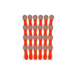trendfinding Wäscheklammern 24 Wäscheklammern mit Edelstahlfedern und Softgrip Orange-Grau