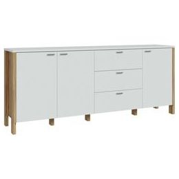 Sideboard FORTE Sideboards Gr. B/H/T: 206,1cm x 86,5cm x 41,6cm, 3 St., grau (mauvella eiche / secret grau)