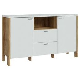 Sideboard FORTE Sideboards Gr. B/H/T: 146,4cm x 86,5cm x 41,6cm, 2 St., grau (mauvella eiche / secret grau)