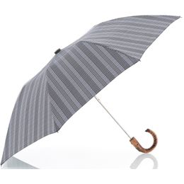 Taschenregenschirm doppler MANUFAKTUR "Rancher Orion, karo grau" grau Regenschirme Taschenschirme