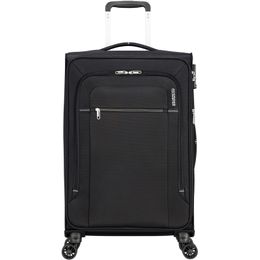 Weichgepäck-Trolley American Tourister "Crosstrack, 68 cm" Gr. B/H/T: 42 cm x 68 cm x 28 cm 72 l, grau (black, grey) Koffer Weichschalenkoffer