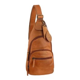 Cityrucksack GreenLand Nature Gr. B/H/T: 20 cm x 37 cm x 6 cm, braun (cognac) Rucksäcke