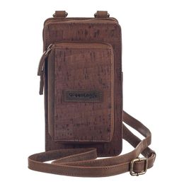 Handytasche GreenLand Nature "NATURE leather-cork" Gr. B/H/T: 11 cm x 20 cm x 5 cm, braun Damen Taschen Smartphone Case Tasche