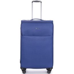 Weichgepäck-Trolley Stratic "Stratic Light + L, dark blue" Gr. B/H/T: 47 cm x 80 cm x 28 cm 90 l, blau (dark blue) Koffer Weichschalenkoffer