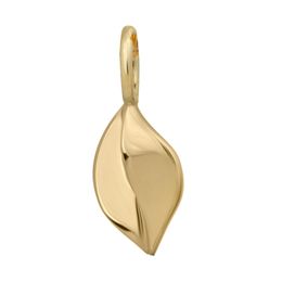 Ketten-Anhänger OROLINO "585 Gold mit Blatt-Motiv" Schmuckanhänger Gr. ONE-SIZE, Gold, 0,2 g, gelb Damen Anhänger