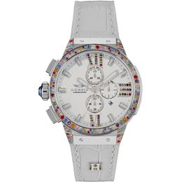 Chronograph Haemmer Germany "WHITE SWAN, E-006" Armbanduhren bunt (weiß) Damen Quarzuhren