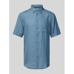 Christian Berg Regular Fit Leinenhemd mit Button-Down-Kragen