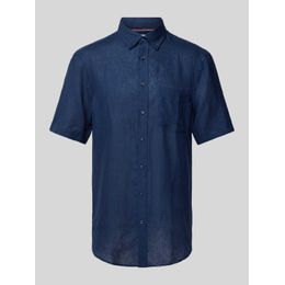 Christian Berg Regular Fit Leinenhemd mit Button-Down-Kragen