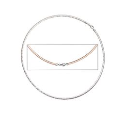 Halsreif Jobo "Halskette" Halsketten Gr. Silber 925 (Sterlingsilber), Länge: 45 cm, rosegold (roségoldfarben) Damen Halsketten