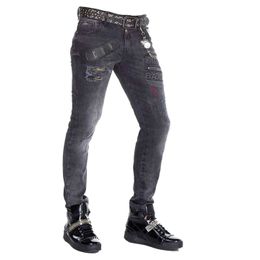 Cipo & Baxx Bequeme Jeans CIPO & BAXX Gr. 33, Länge 34, schwarz Herren Jeans