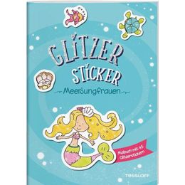 Glitzer-Sticker Malbuch. Meerjungfrauen, Geheftet