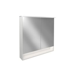 Fackelmann Badezimmerspiegelschrank B.Style LED Spiegelschrank 80 cm Korpusfarbe: Weiß Glanz