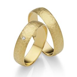 Trauring Firetti "Schmuck Geschenk Gold 375 Hochzeit Ehering "LIEBE"" Fingerringe Gr. 50, ohne Brillant, Gelbgold 375, 5 mm, gelb (gelbgoldfarben) Trauringe