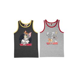 United Labels® Unterhemd Tom und Jerry Unterhemd für Jungen Grau (2er Pack)