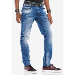 Cipo & Baxx Bequeme Jeans CIPO & BAXX Gr. 32, Länge 34, blau (jeansblau) Herren Jeans