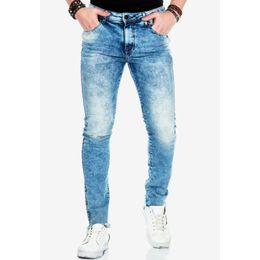 Cipo & Baxx Slim-fit-Jeans CIPO & BAXX Gr. 40, Länge 32, blau Herren Jeans Slim Fit