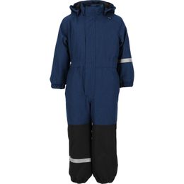 Schneeoverall ZIGZAG "Neverland" Gr. 122, EURO-Größen, blau (blau, schwarz) Kinder Overalls Kinder-Outdoorbekleidung