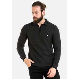 Cipo & Baxx Strickpullover CIPO & BAXX Gr. L, grau (anthrazit) Herren Pullover