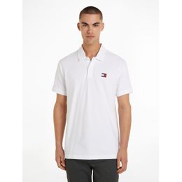 Poloshirt Tommy Jeans "TJM REG BADGE POLO" Gr. M, weiß (white) Herren Shirts Kurzarm