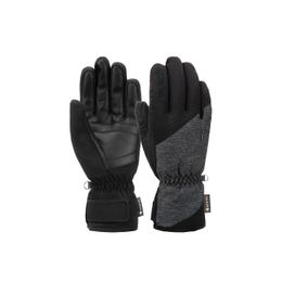 Skihandschuhe Reusch "Susan GORE-TEX" Gr. 7, schwarz (schwarz, meliert) Damen Handschuhe Sporthandschuhe mit wasserdichter Membran