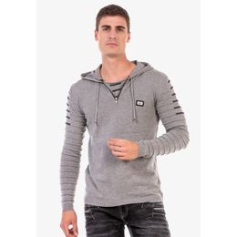 Cipo & Baxx Kapuzensweatshirt CIPO & BAXX Gr. M, grau Herren Sweatshirts