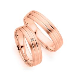 Phoenix Trauring PHÖNIX "Schmuck Geschenk Gold 333 Ehering LIEBE versch. Varianten" Fingerringe Gr. 49, ohne Brillant, Roségold 333, 5,0 mm, rosegold (roségoldfarben) Trauringe