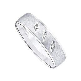 Trauring Firetti "Schmuck Geschenk Hochzeit Ehering "LIEBE"" Fingerringe Gr. 16,5, 0,0225 ct SI = kleine Einschlüsse mit Brillanten, Silber 925 (Sterlingsilber), 5 mm, silberfarben Trauringe