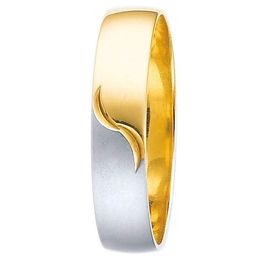 Trauring Firetti "Schmuck Geschenk Gold 375 Hochzeit Ehering "LIEBE"" Fingerringe Gr. 16,5, ohne Brillant, Gelbgold 375, 5 mm, goldfarben (gelbgoldfarben, weißgoldfarben) Trauringe