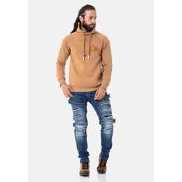 Cipo & Baxx Sweatshirt CIPO & BAXX Gr. L, braun Herren Sweatshirts