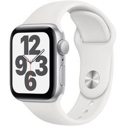 Apple Watch (Series SE) 2020 GPS + Cellular 40 mm - Aluminium Silber - Sportarmband Weiß