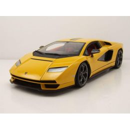 Maisto® Modellauto Lamborghini Countach LPI 800-4 2021 gelb Modellauto 1:18 Maisto
