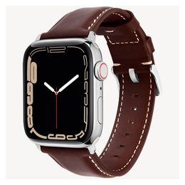 wiiuka Smartwatch-Armband tiime Armband aus Leder für die Apple Watch Serie 1-8