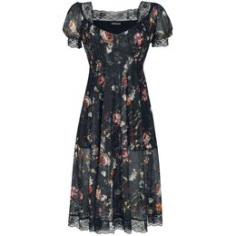 Jawbreaker Night Garden Print Midi Dress Mittellanges Kleid multicolor in L