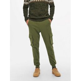 Only & Sons ONLY & SONS Jogginghose Cargo Jogger Hose Stretch Jogginghose ONSKIAN Sweatpants (1-tlg) 3979 in Khaki