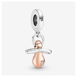 Pandora Charm-Einhänger 781490C01 Charm-Anhänger Damen Baby-Schnuller Silber Rosé Vergoldet