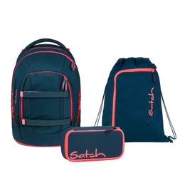 Satch Schulranzen Schulrucksack-Set PACK Pink Phantom 3-teilig (3-teilig)