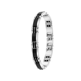 Lucardi Armband Herren Größe Onesize schwarz / silber