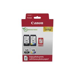 Canon PG-545/CL-546 Tintenpatrone + Fotopapier Vorteilspaket Nachfülltinte (x)