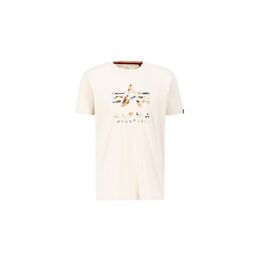 Alpha Industries Shirt 'Camo PP T' male White size XXXL