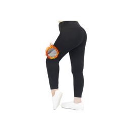 Frentree Thermoleggings Übergößen Damen mit Fleece Gefütterte Thermo Leggins Plus Size für Winter High Waist Strumpfhose Kuschelig Warm Elastisch Sport