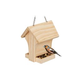 Relaxdays Vogelhaus Vogelfutterhaus aus Holz