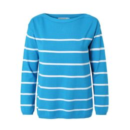 TATUUM Pullover 'Drop 1' Damen Gr&ouml;&szlig;e XXL azur / wei&szlig;