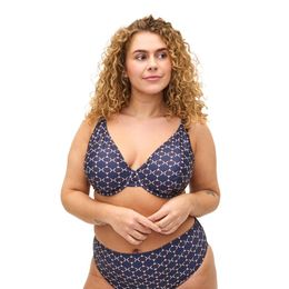 Swim By Zizzi Bikini Top 'Diya' female Blue size 54