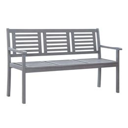 furnicato Gartenbank 3-Sitzer 150 cm Grau Massivholz Eukalyptus