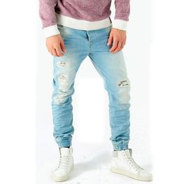 Vsct Destroyed-Jeans Vsct Herren Jeans Noah Cuffed Vintage Bleached Used Look V-5641223 Destroyed Männer-Hose Jeans Slim Fit