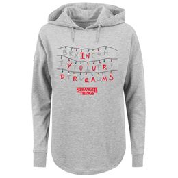 F4NT4STIC Sweatshirt 'Stranger Things In Your Dreams Netflix TV Series' female Grey size S
