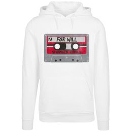 F4NT4STIC Sweatshirt 'Stranger Things Cassette For Will Netflix TV Series' Herren Gr&ouml;&szlig;e XS grau / rot / wei&szlig;